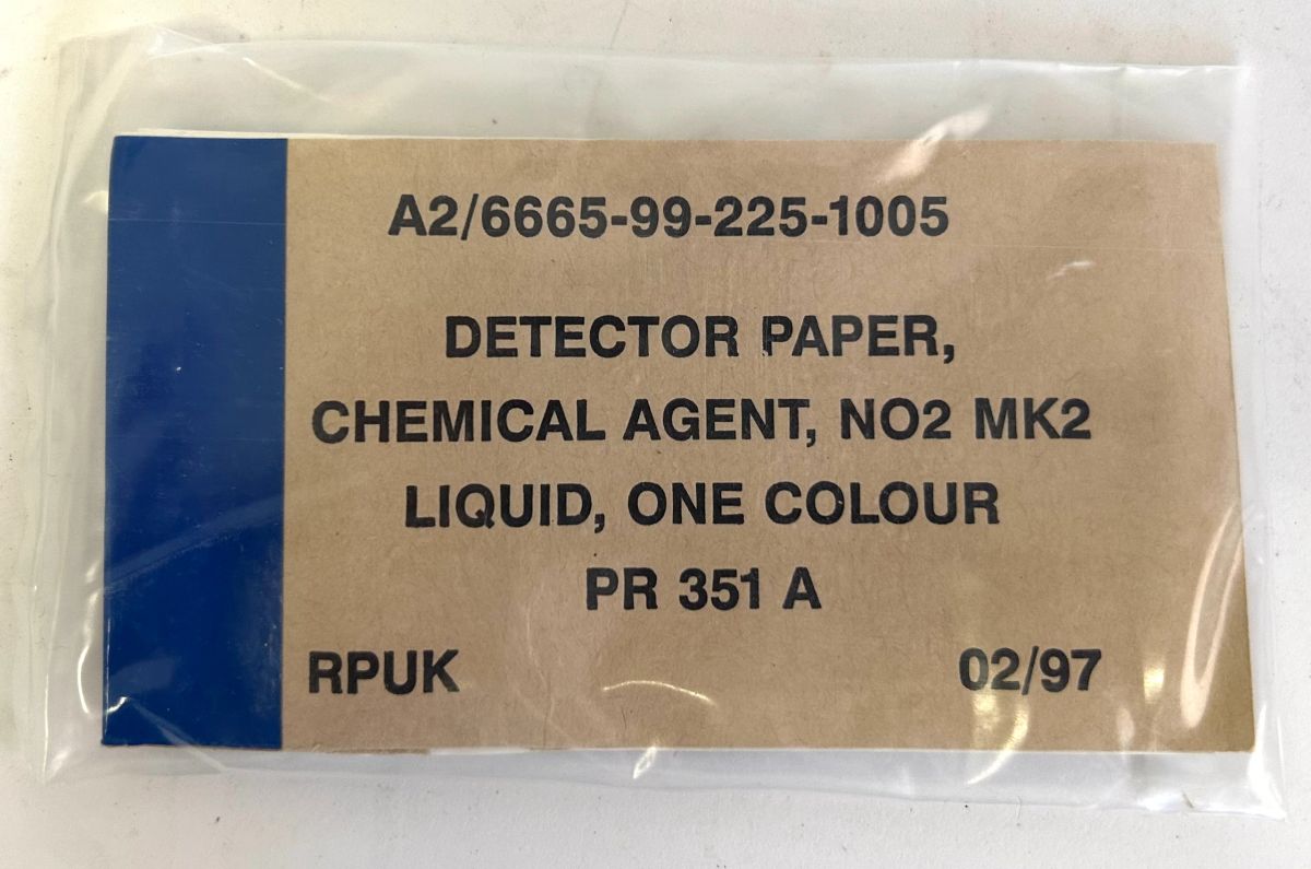 British Military NBC Detector Paper, No.2, Mk2 Liquid, One Colour ...