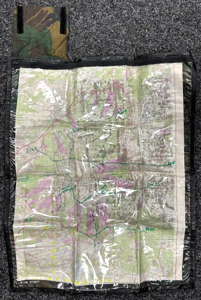 British Military Woodland DPM Camouflage Map Case with German Training ...