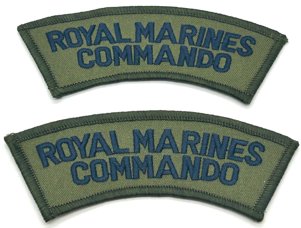 British Military Issue Royal Marines Commando Green Black Uniform Patch ...