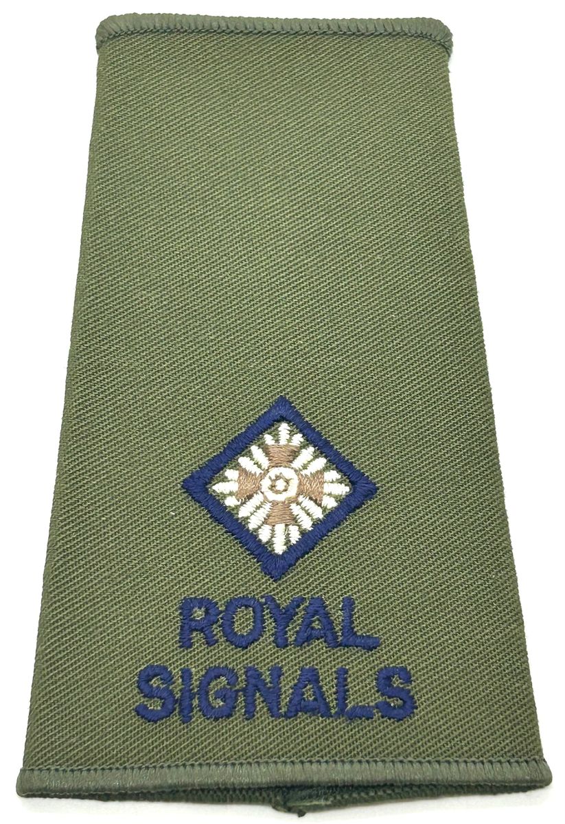 British Military Issue Second Lieutenant Royal Signals Olive Green Rank ...