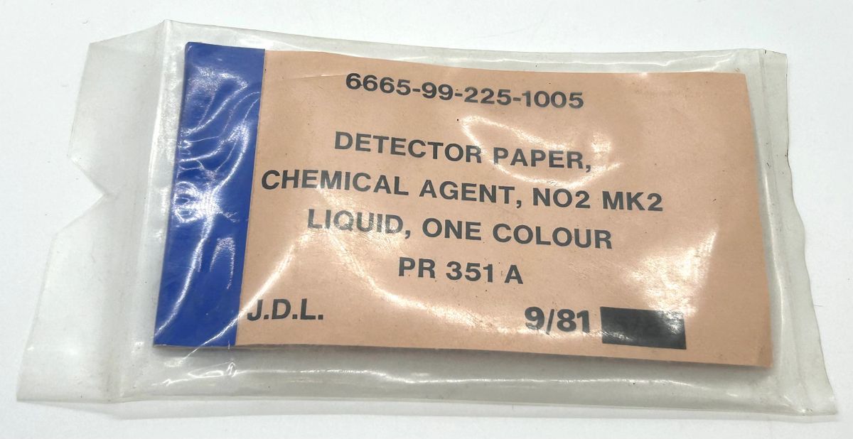 British Military NBC Detector Paper, No.2, Mk2 Liquid, One Colour ...