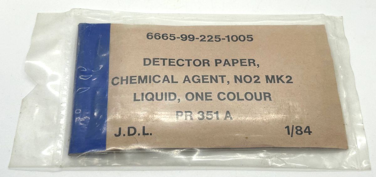 British Military NBC Detector Paper, No.2, Mk2 Liquid, One Colour ...