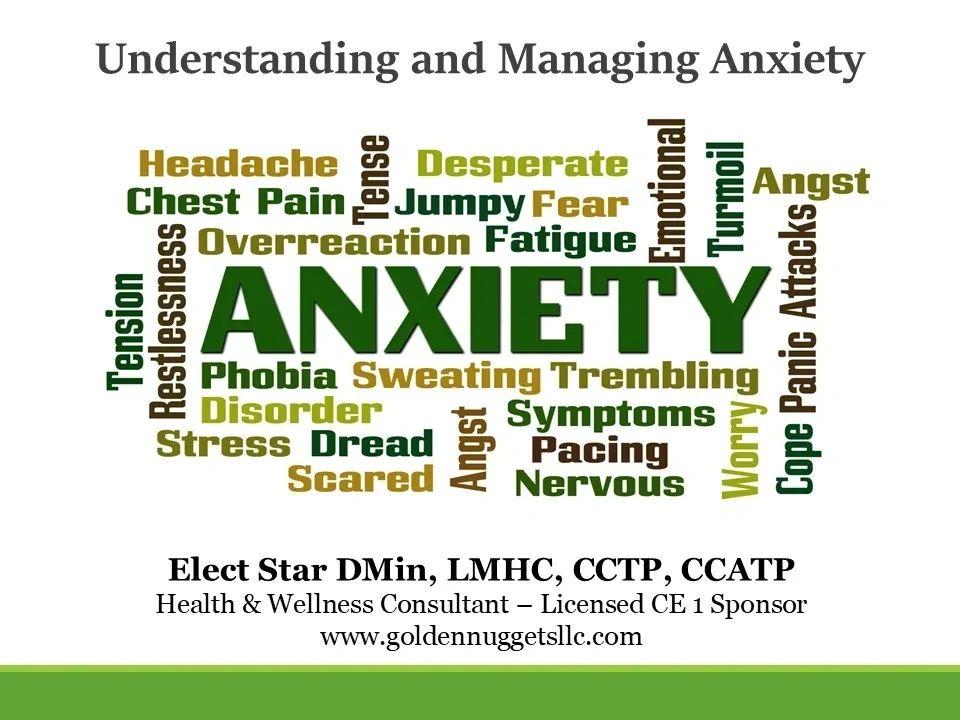 Understanding and Managing Anxiety Training Program