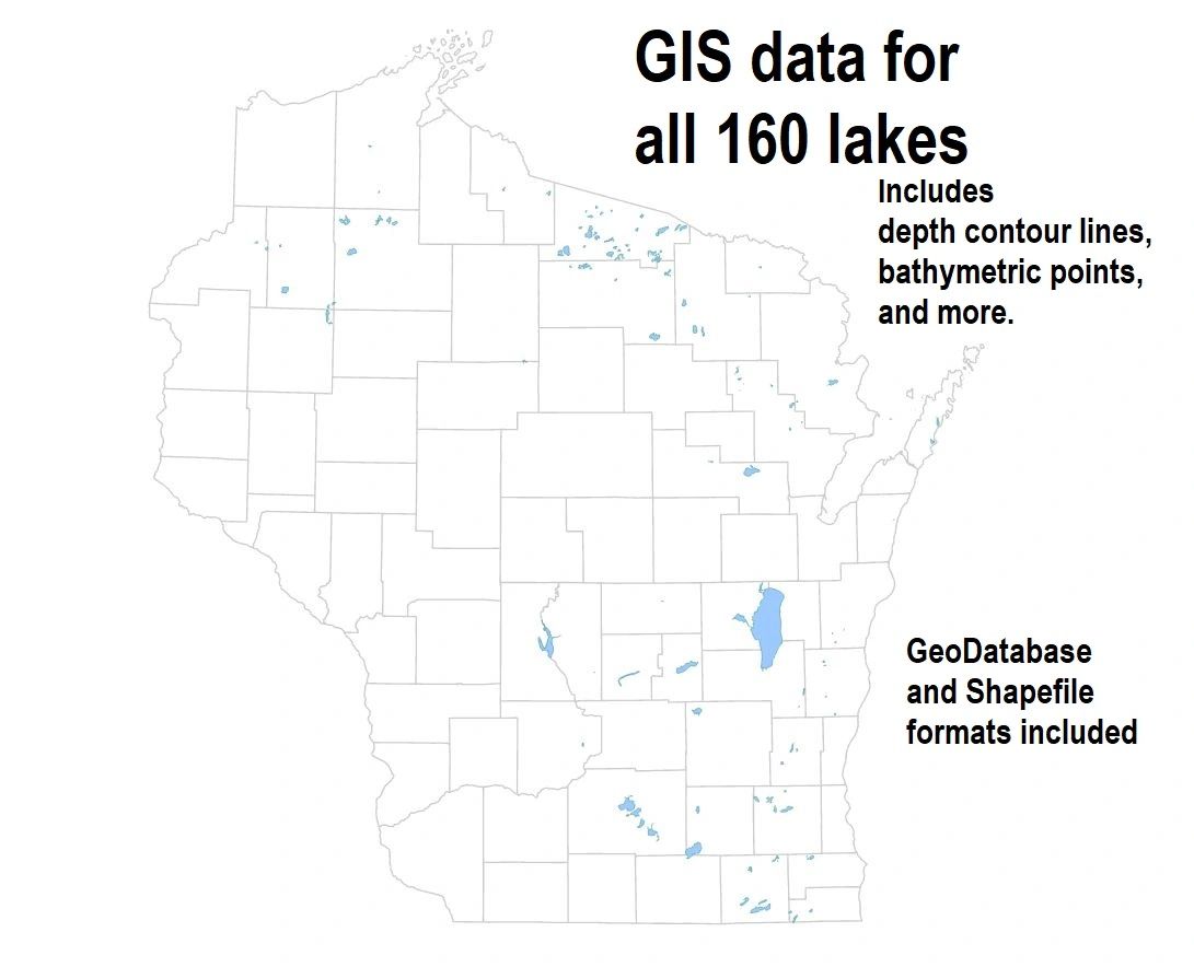 GIS data for all 160 lakes completed by WisCartography as of 2/23/2025 ...