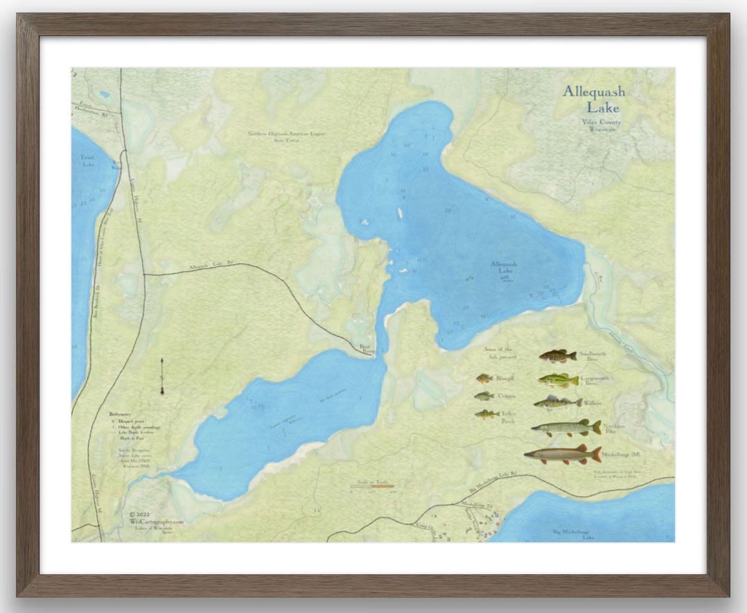 Map of Allequash Lake