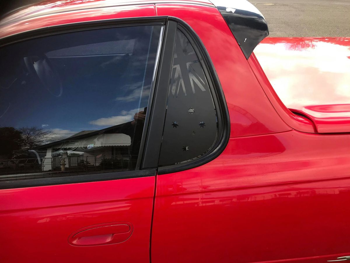 VU VY VZ Aussie Flag UTE decals (Matt Black)