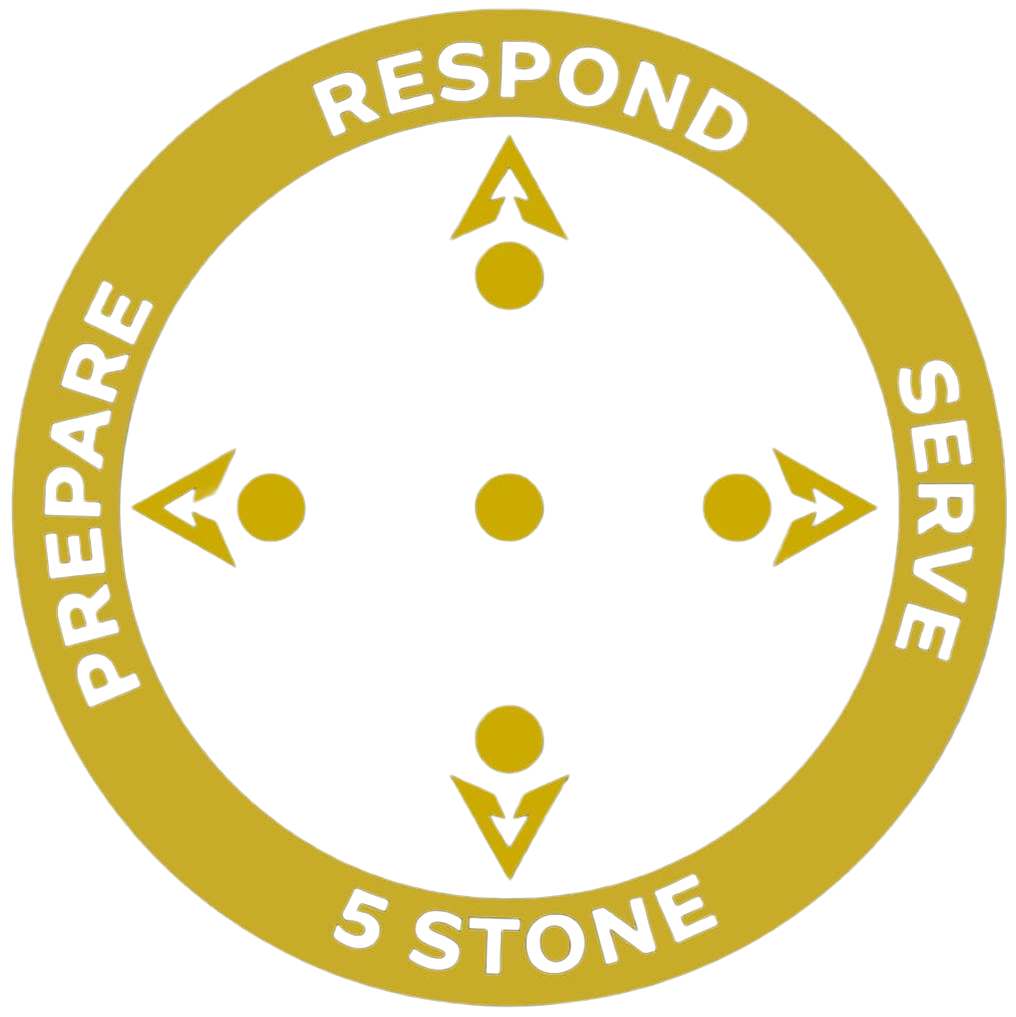 5 Stone: Prepare, Respond, SERVE!