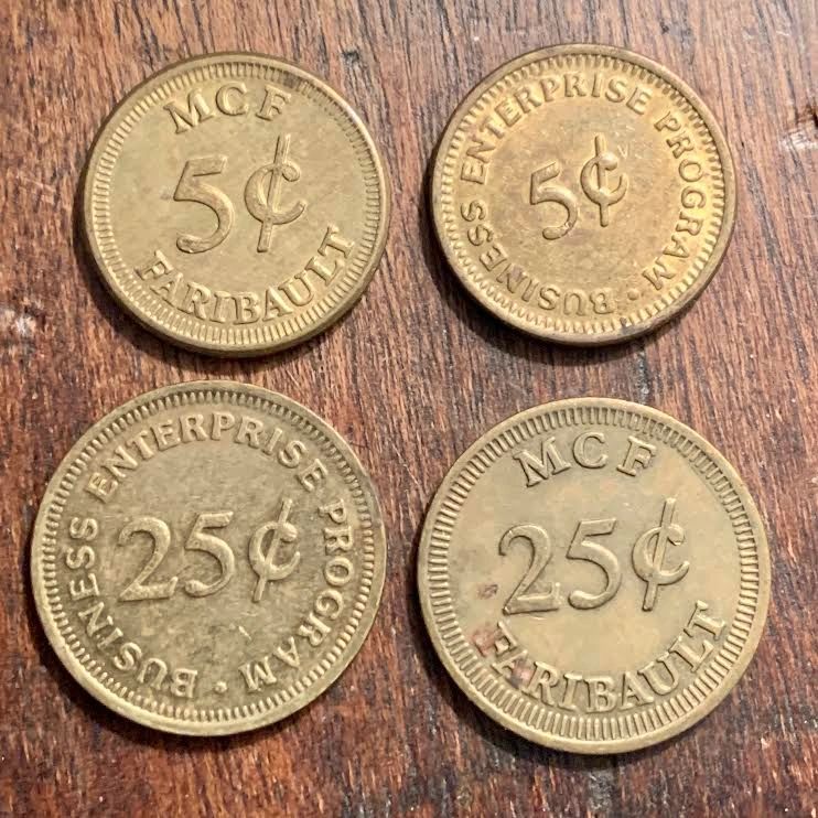 Prison Tokens Minnesota Correctional Facility Faribault