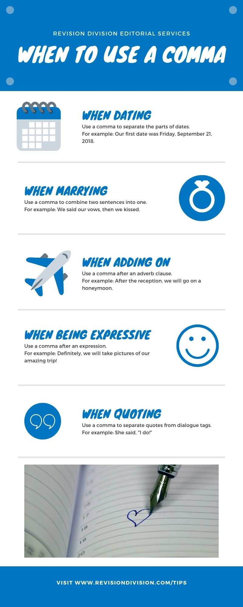 5 Tips for When to Use a Comma