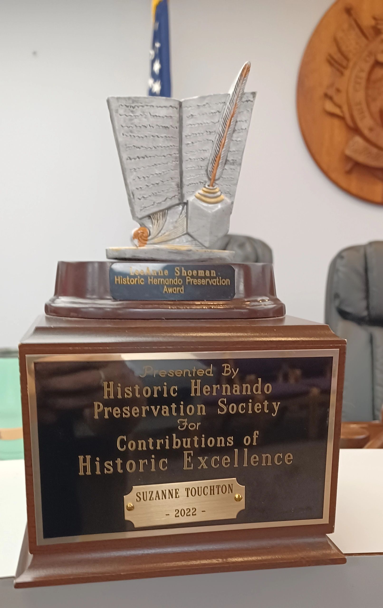 2022 Lee Anne Shoeman Preservation Award Winner Suzanne Touchton