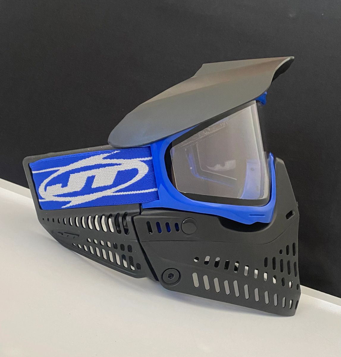 Cobalt JT Proflex Paintball Goggle Mask w/ Clear Lens - Cobalt Blue Black