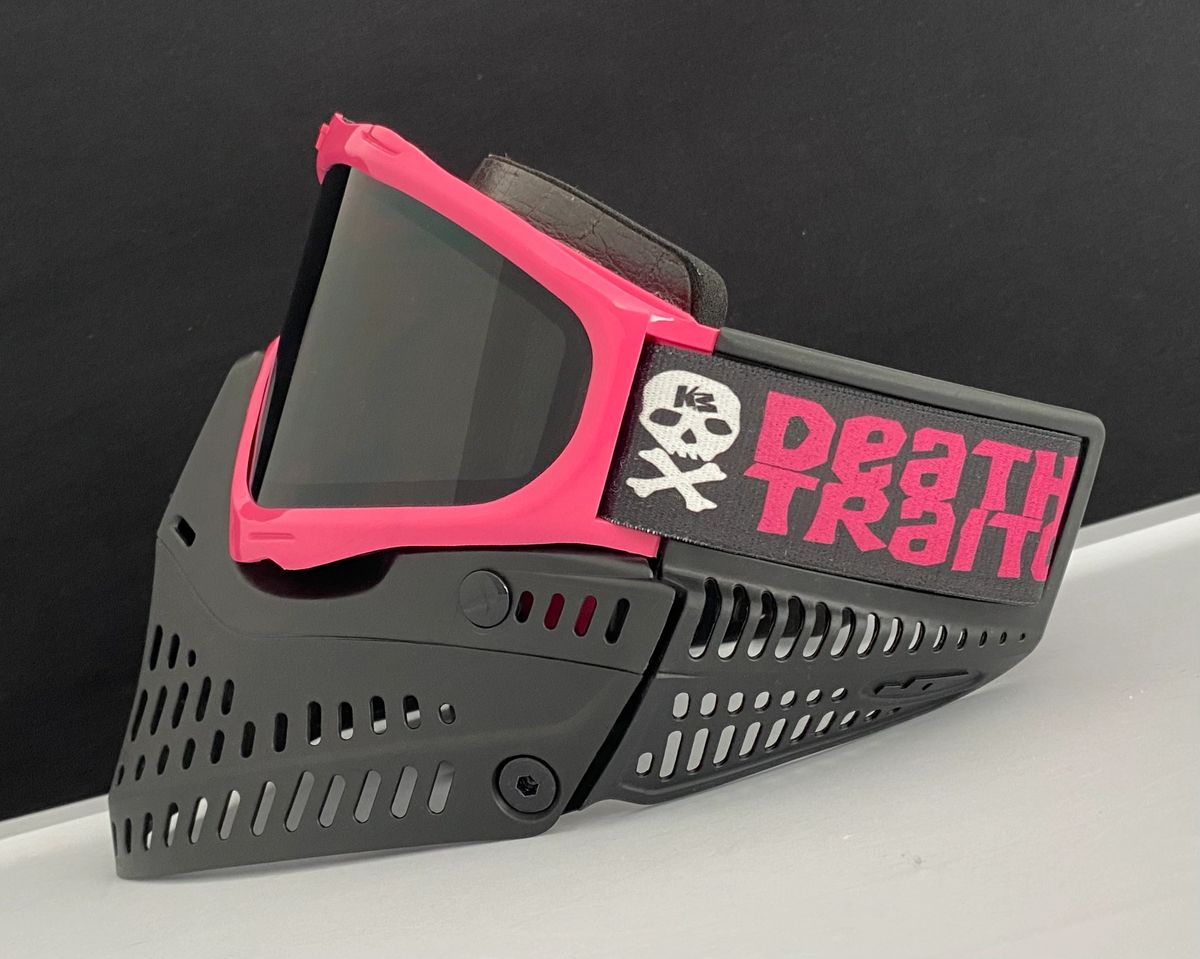 Custom Pink Black JT Proflex Paintball Mask Goggle w/ Smoke Thermal Lens