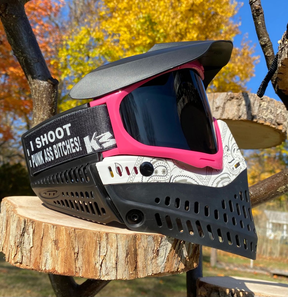 JT Proflex Paintball Mask Goggle w/ Smoke Thermal Lens - Pink & White ...