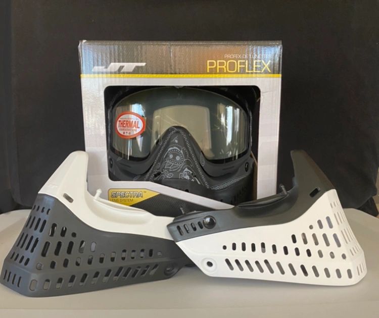 Limited Edition JT Proflex Bandana Mask Goggle W/ 2 Extra Bottoms - Black