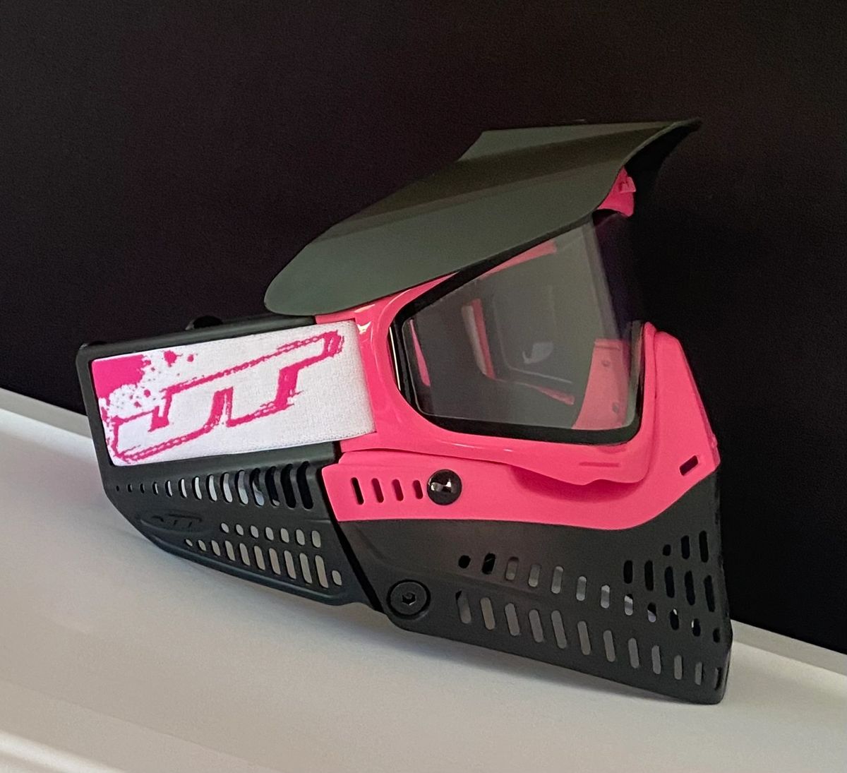 Custom Pink Pink Black JT Proflex Paintball Mask Goggle w/ Clear ...