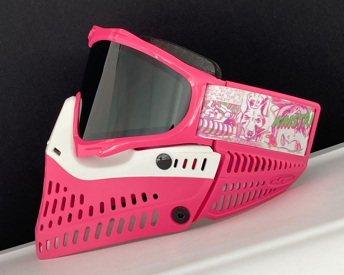 Custom Pink White Pink JT Proflex Paintball Mask Goggle w/ Smoke ...