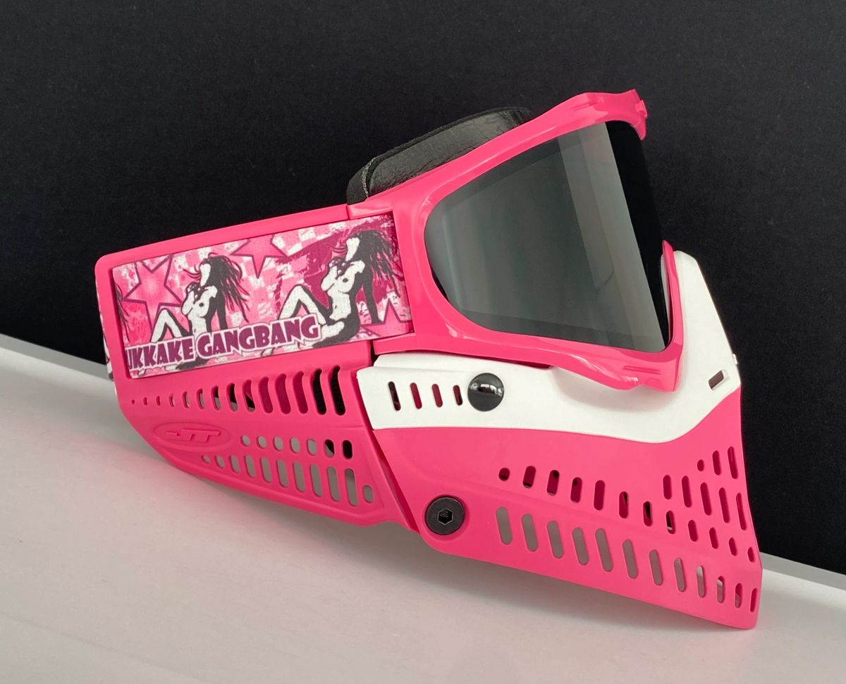 Custom Pink White Pink JT Proflex Paintball Mask Goggle w/ Smoke ...