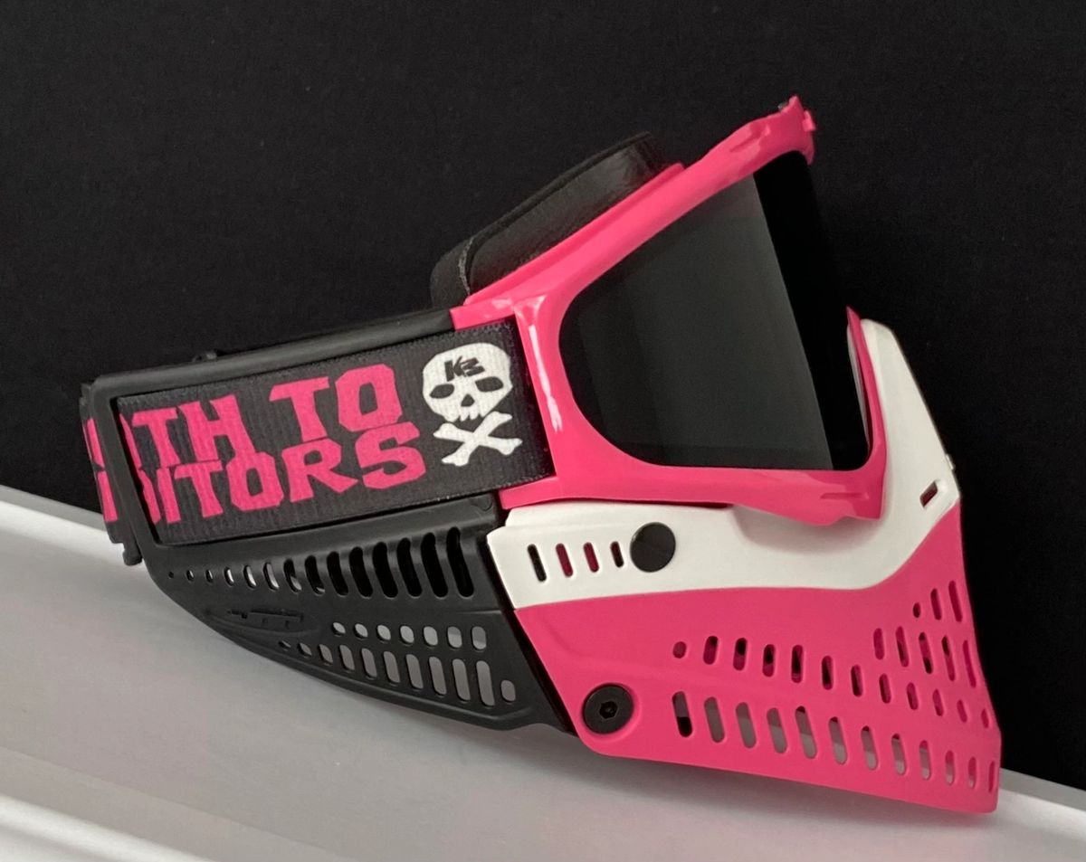 Custom Pink White Pink JT Proflex Paintball Mask Goggle w/ Smoke ...