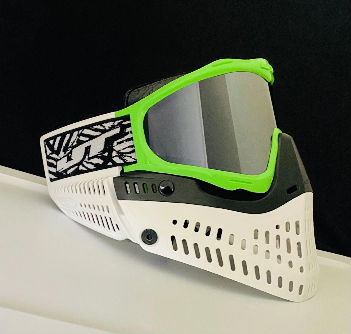 JT Proflex Paintball Mask Goggle w/ Chrome Thermal Lens - Zebra Lime ...