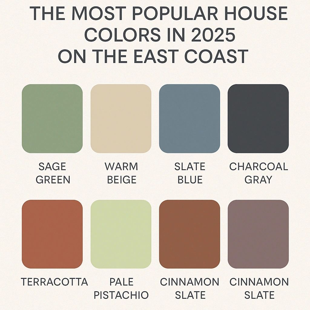 The Most Popular House Colors in 2025 on the East Coast