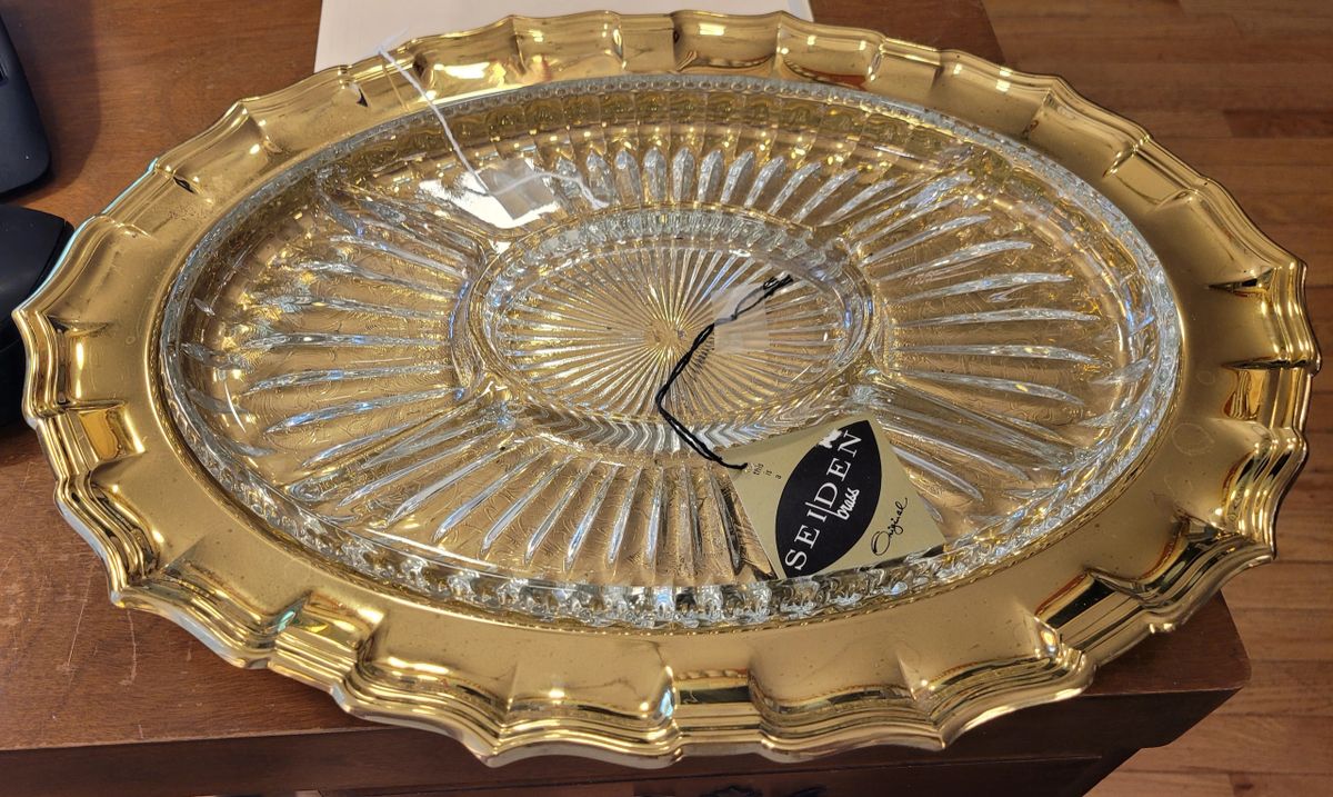 Polished Brass Seiden Platter