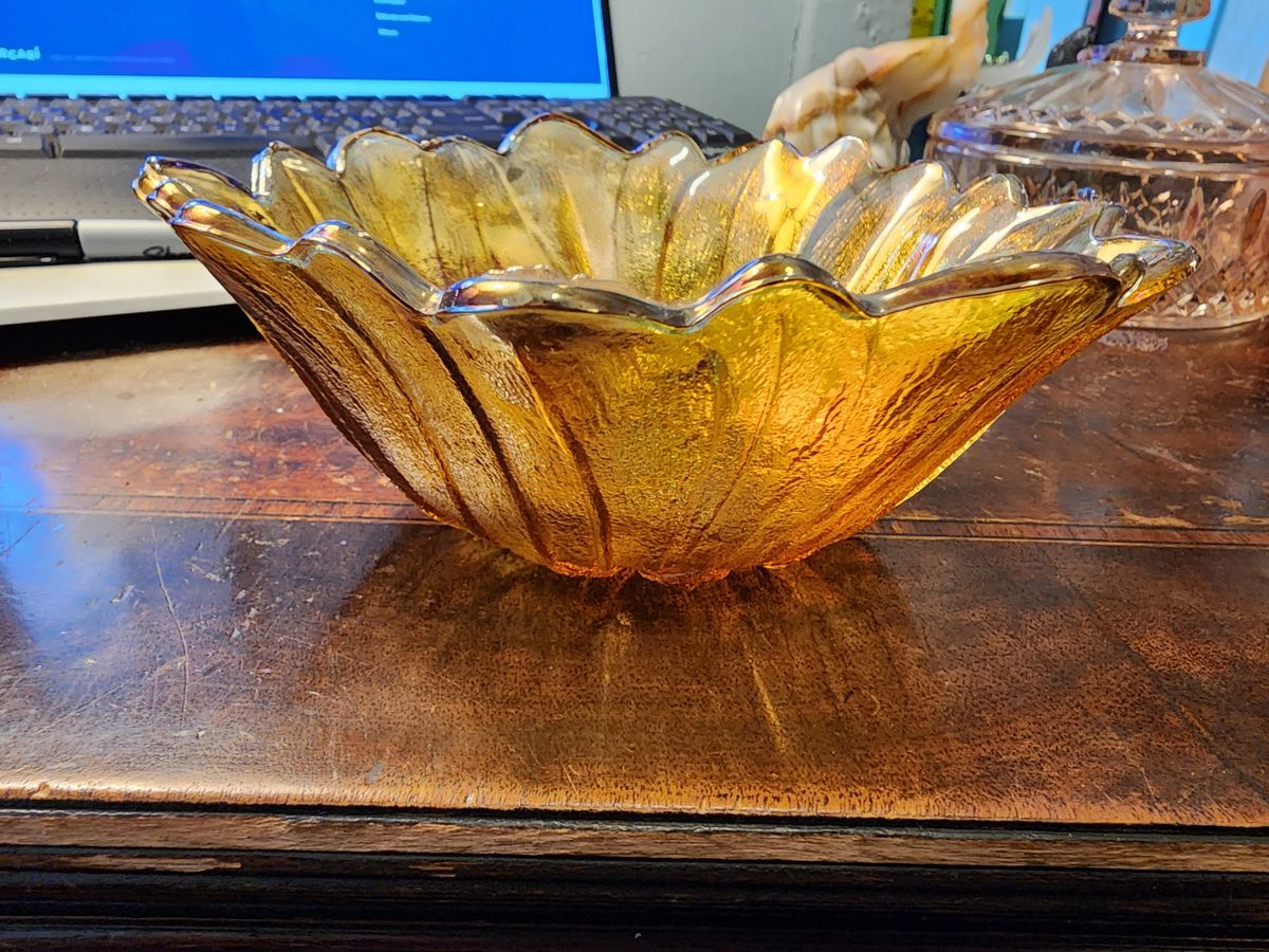 Carnival Glass Sunflower Bowl