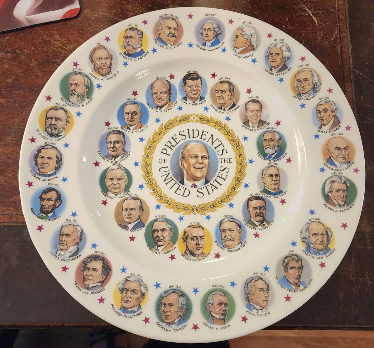 Presidents of the United States Commemorative Gerald Ford Plate