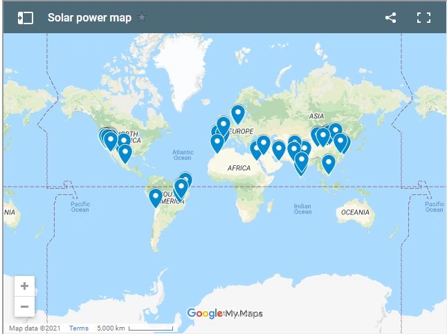 Global large-scale solar power map