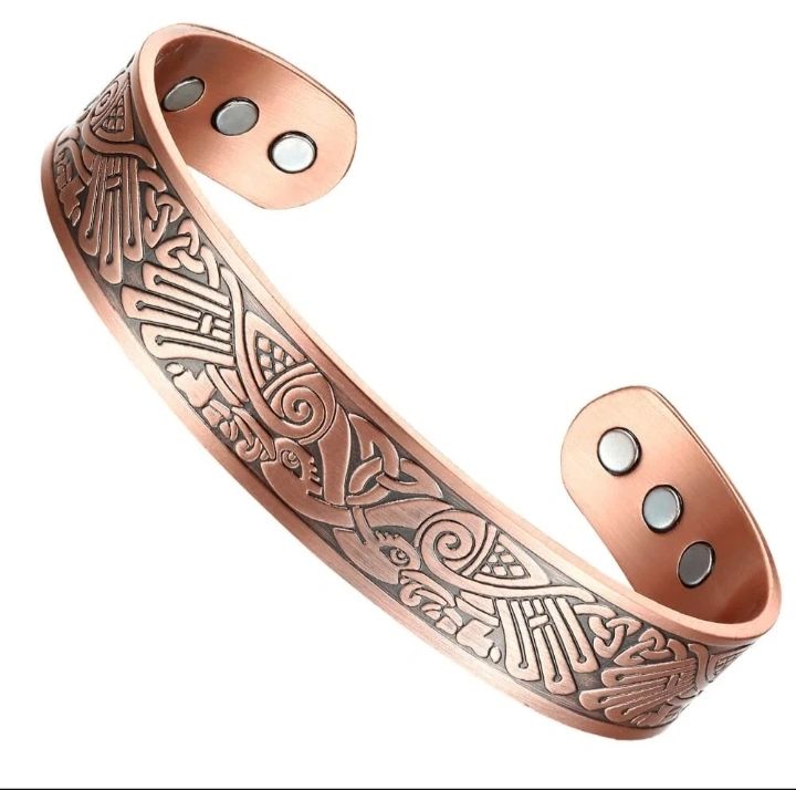 Celtic Crane Copper Bangle