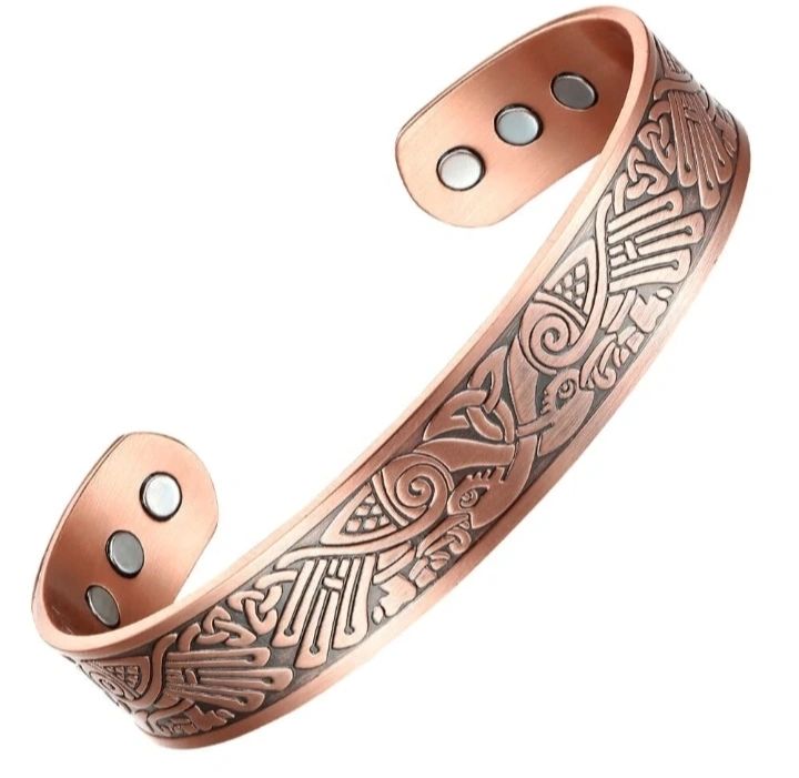 Celtic Crane Copper Bangle
