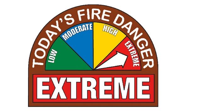 Fire Danger Increases to Extreme