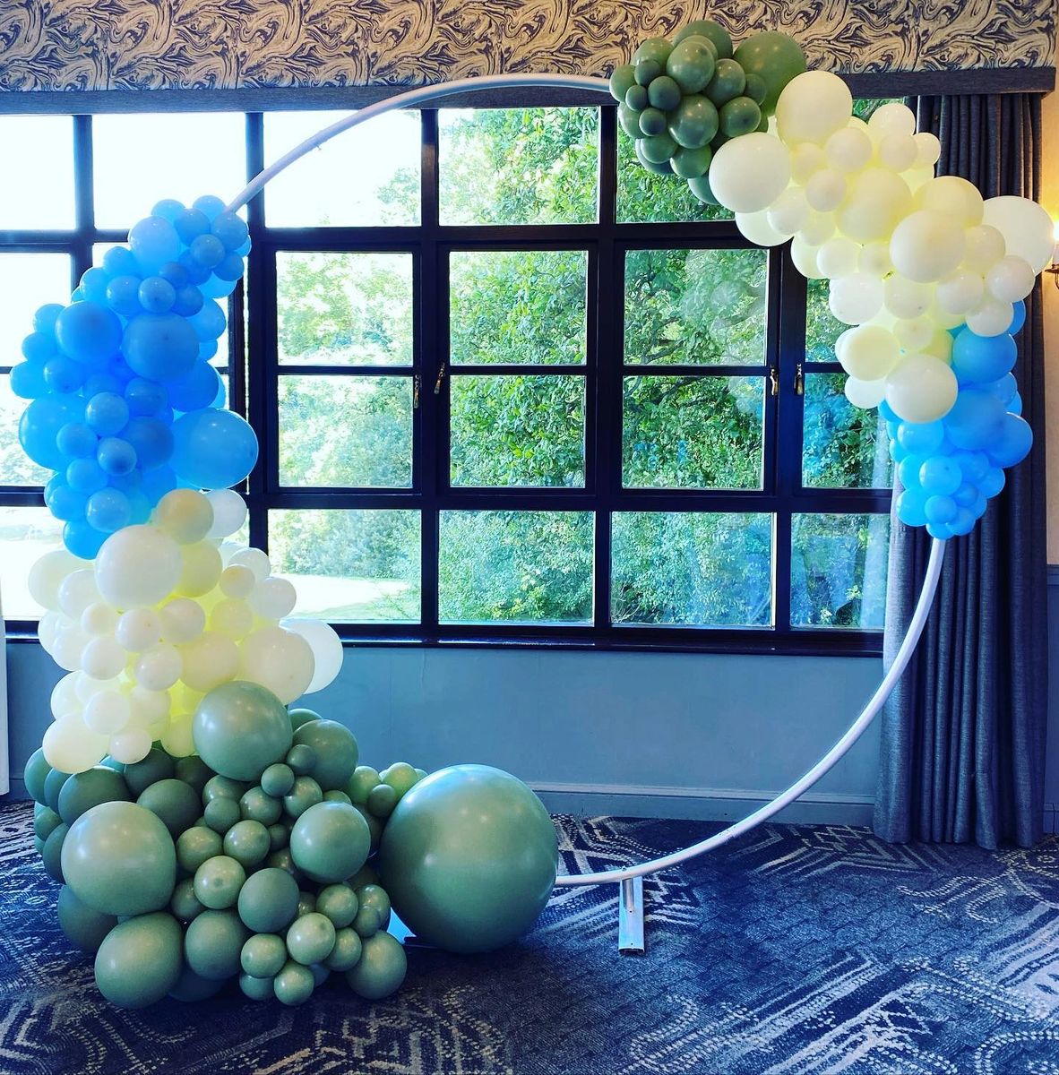 Half Filled Balloon Hoop Wedding Hire