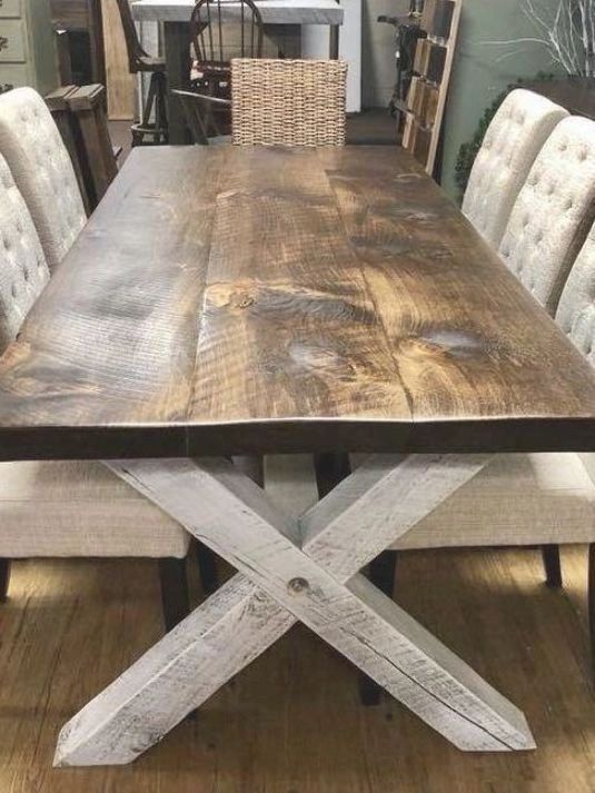 Rectangle Western Cedar Farmhouse Table, X Base
