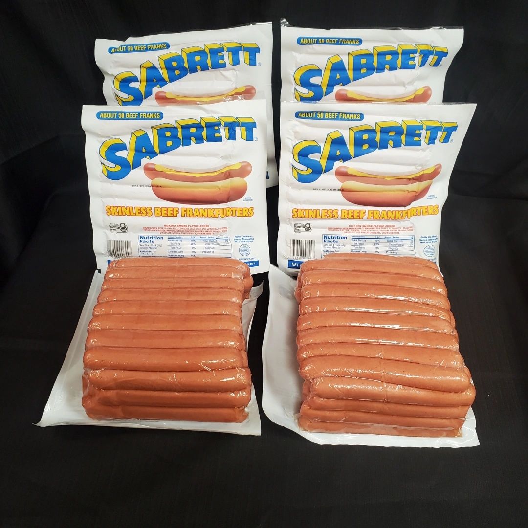 The Skinless Hot Dogger Bulk Pack 6 - 5Lbs Skinless Beef Hot Dogs