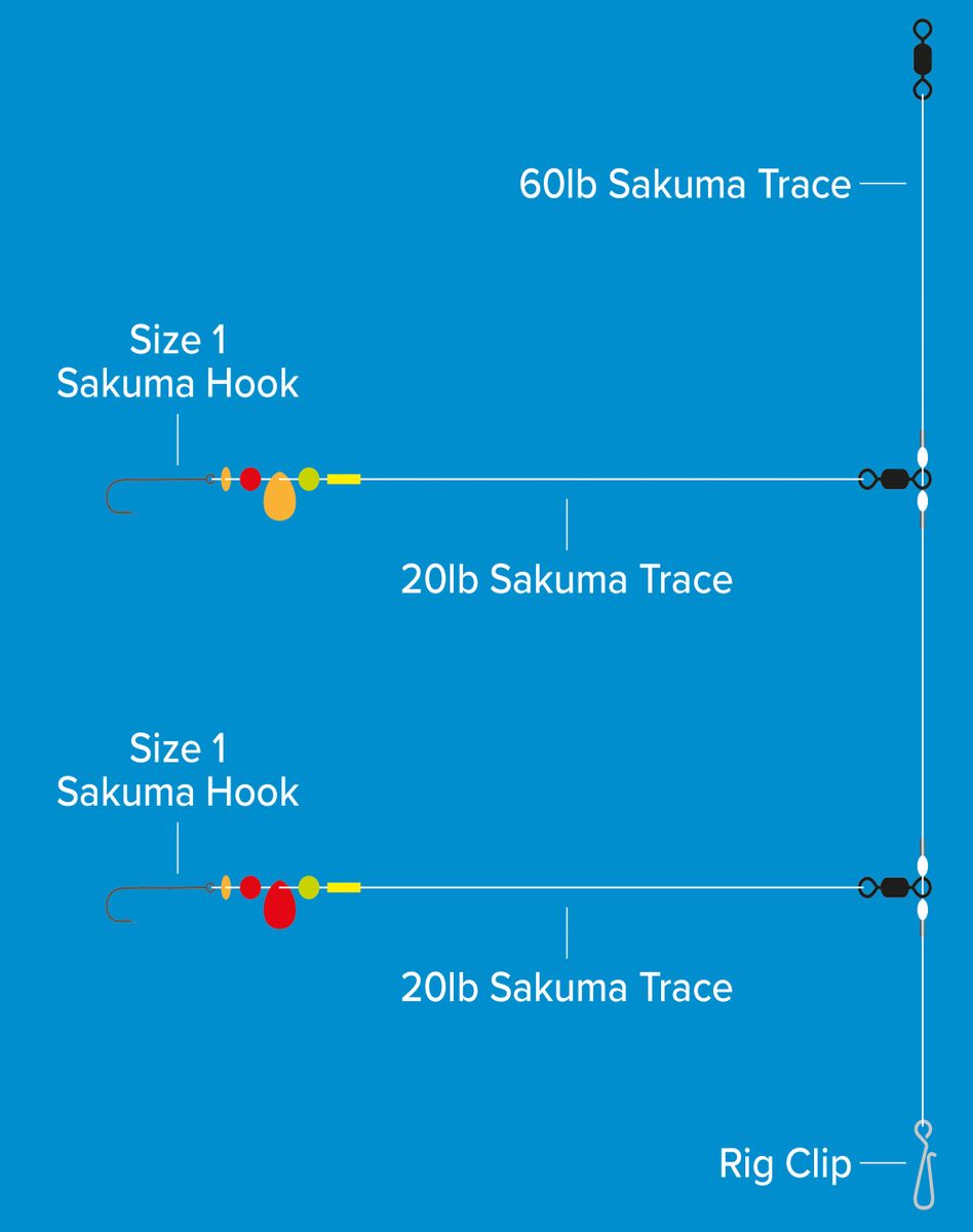Sakuma 2 Hook Flattie Rig