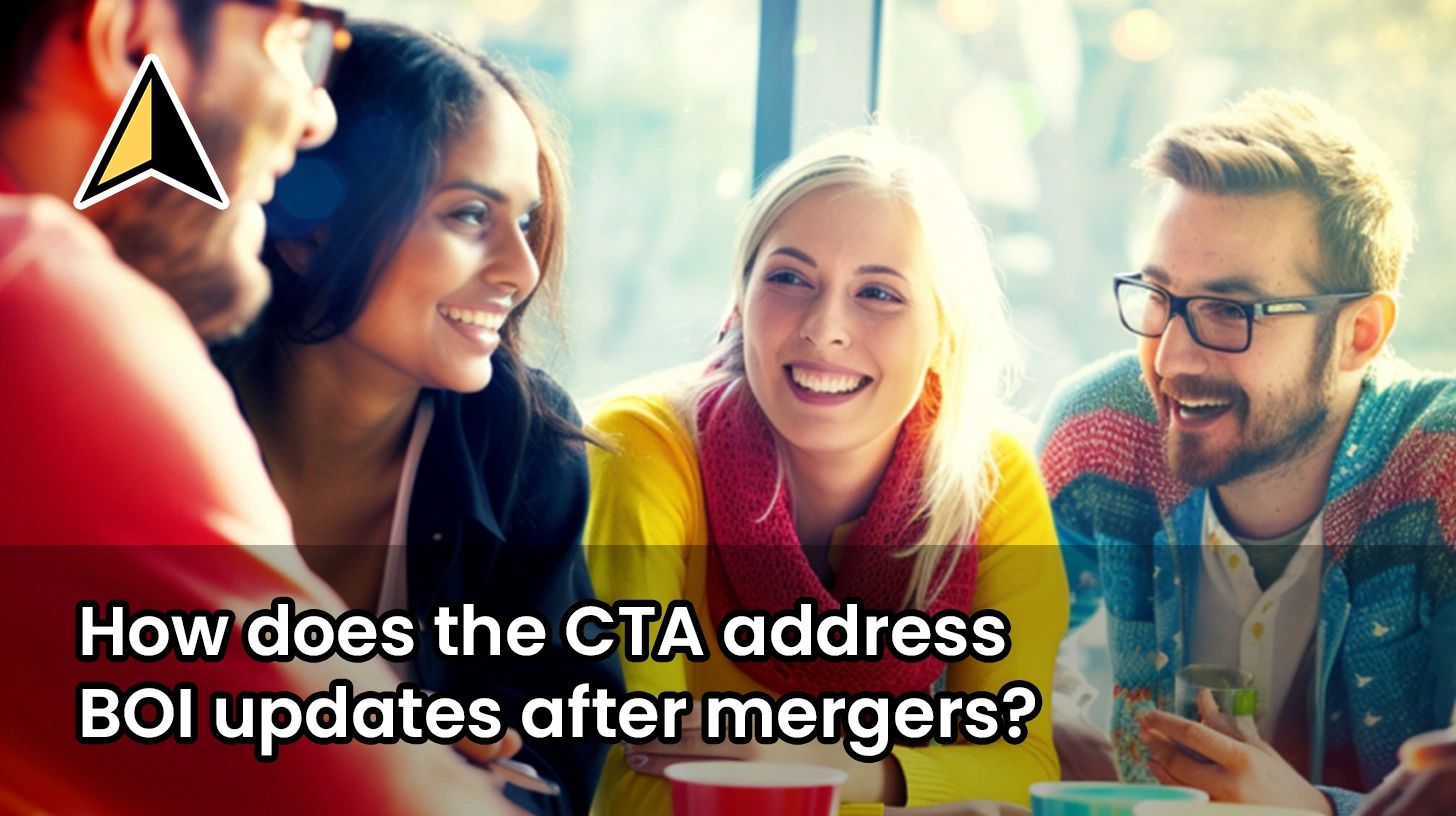 How does the CTA address BOI updates after mergers?