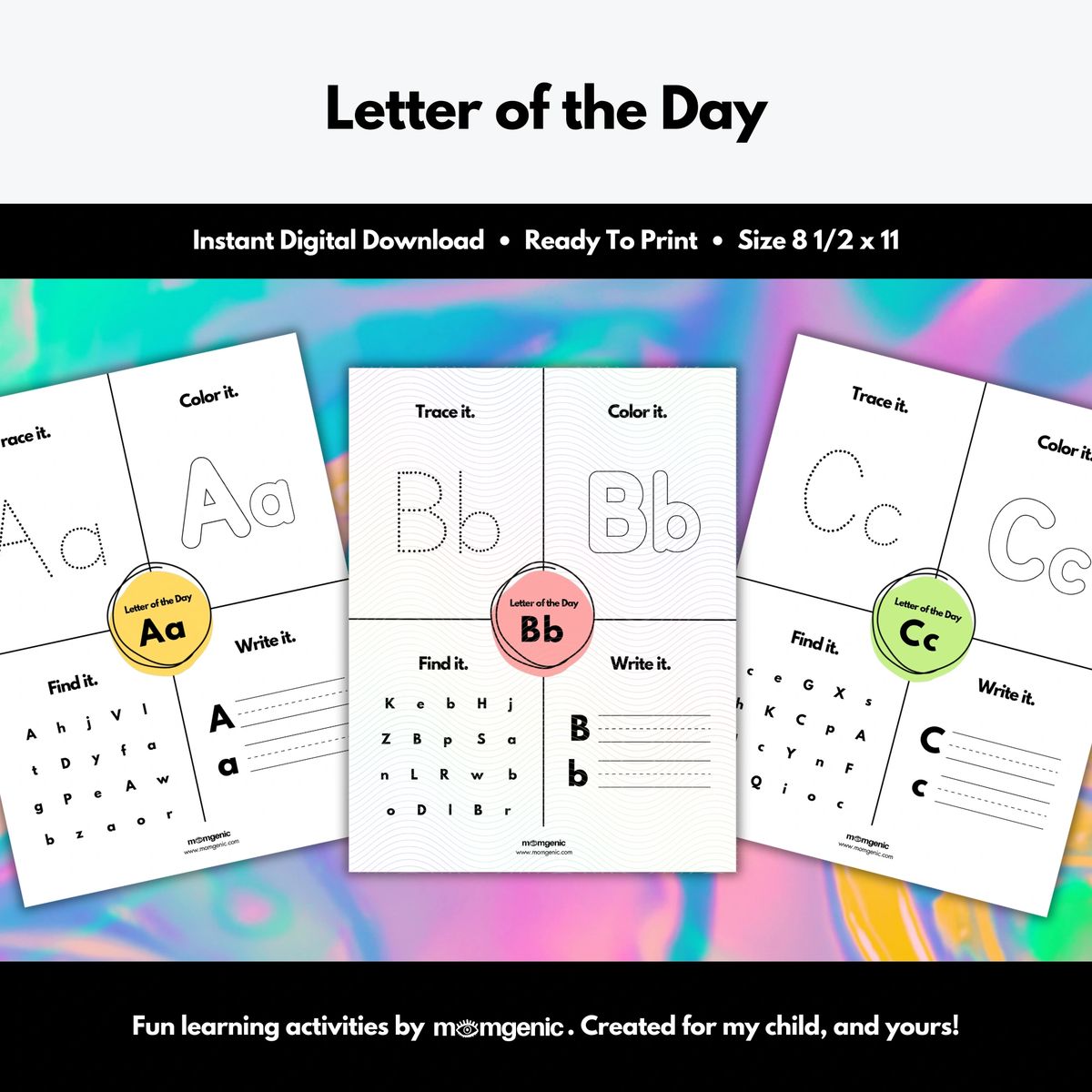 Letter of the Day Worksheets