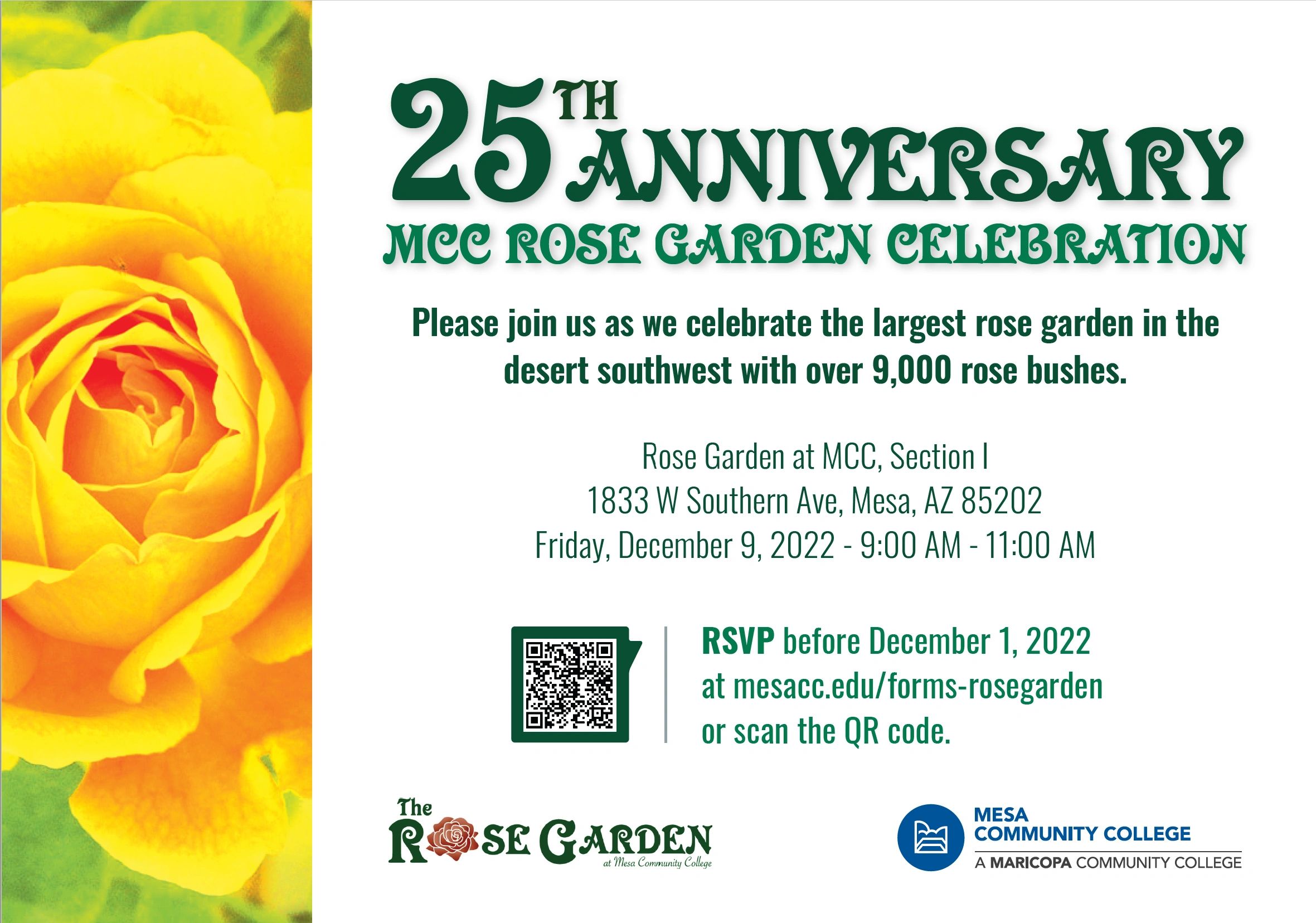 Celebrate 25 years of the Rose Garden at MCC