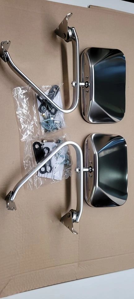 Ford F100 F250 F350 Bronco 1967-1980 Exterior Chrome Mirror Set