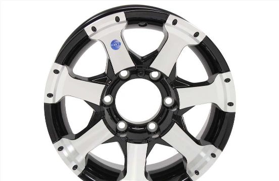 Aluminum Hi-Spec Series 6 Trailer Wheel - 15" x 6" Rim - 6 on 5-1/2 - Black