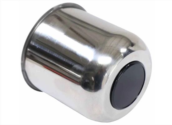 Chrome Center Wheel Cap With Black Plug
