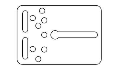 SLIDE OUT BRACKET INSIDE METAL STANDOFF 2.75 X 3.88 FLAT