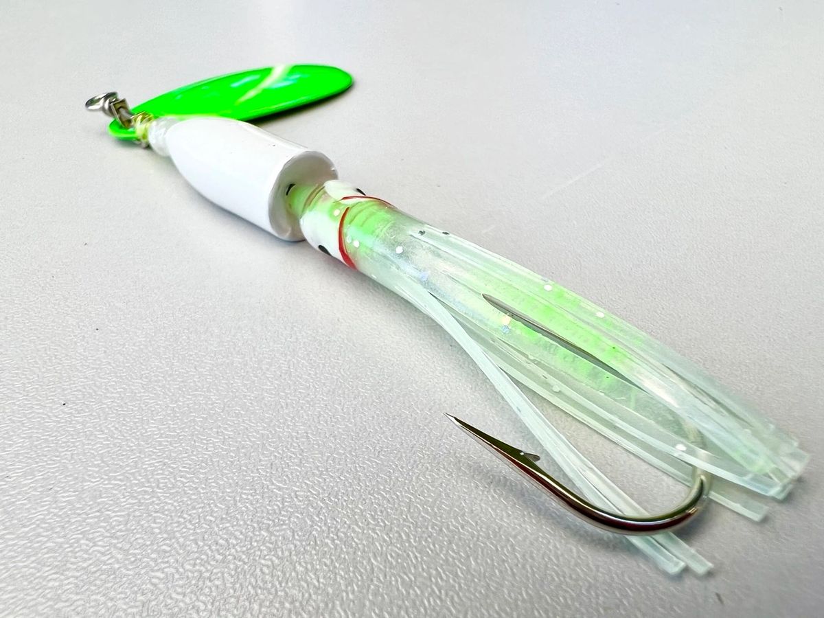 "Mojito Glow" Bullet Squid Spinner - Salmon & Steelhead Lure