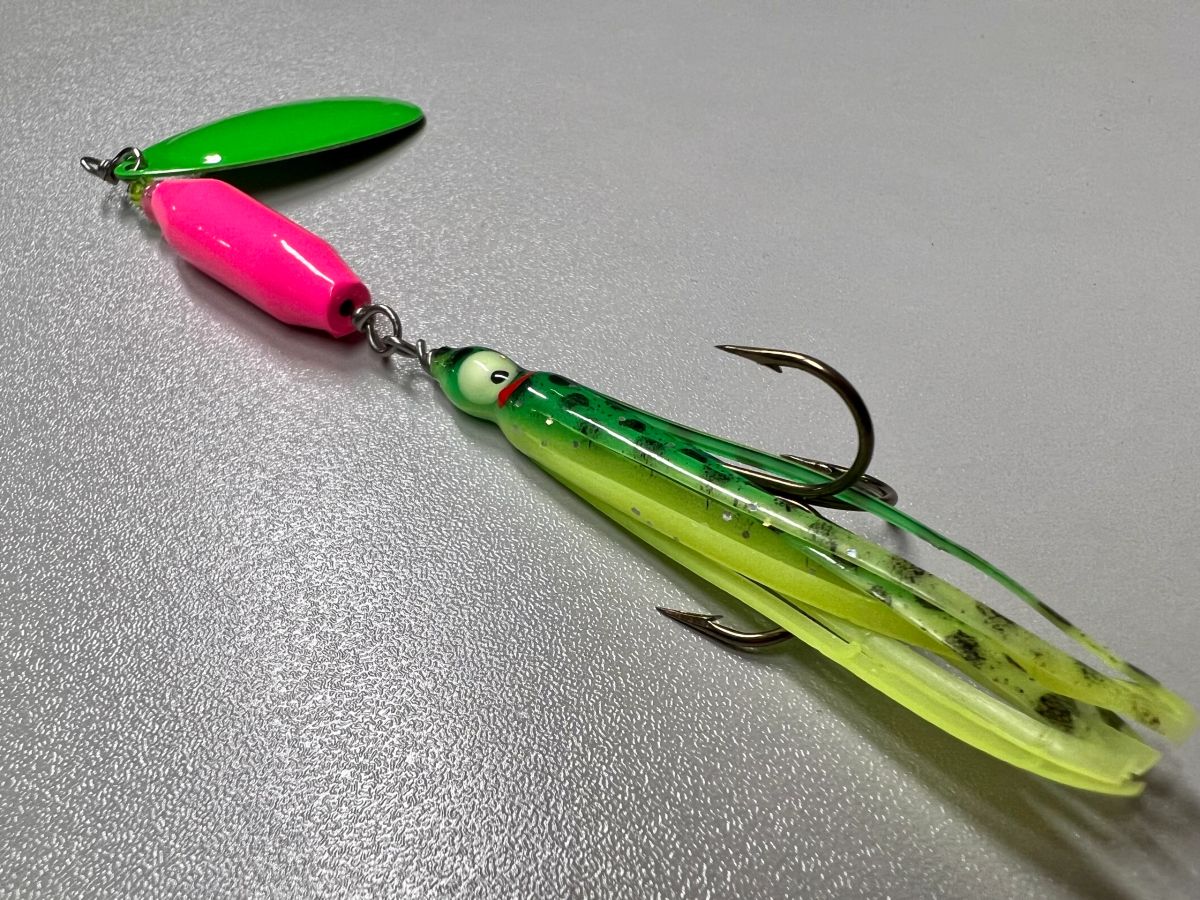 1oz Pink Toad MAGNUM Torpedo Squid Spinner