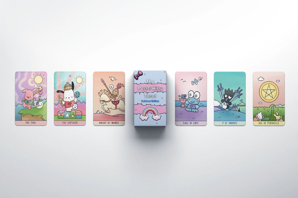 The Pastel Kitty Tarot- Rainbow Edition