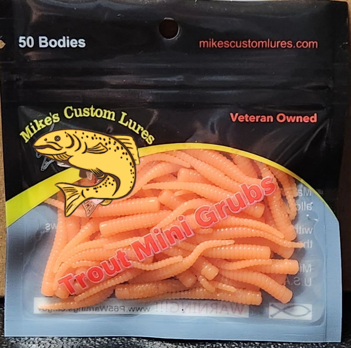 50ct packs Trout Mini Grubs 11 - 20