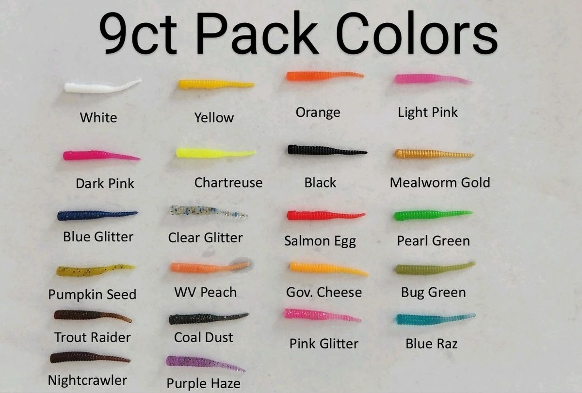 Trout Mini Grubs 9ct packs
