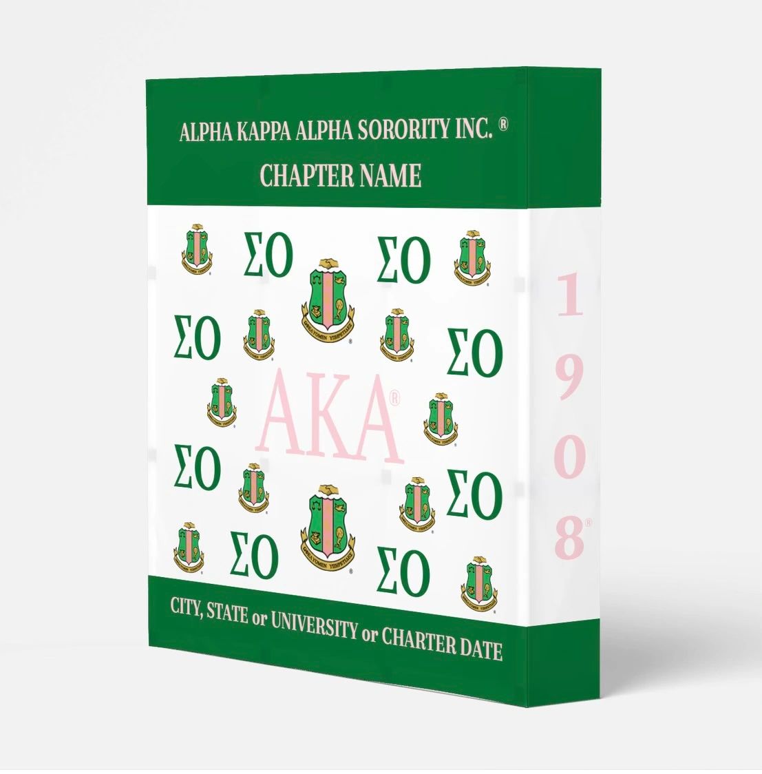 Alpha Kappa Alpha Pop Up Display with Side Panels