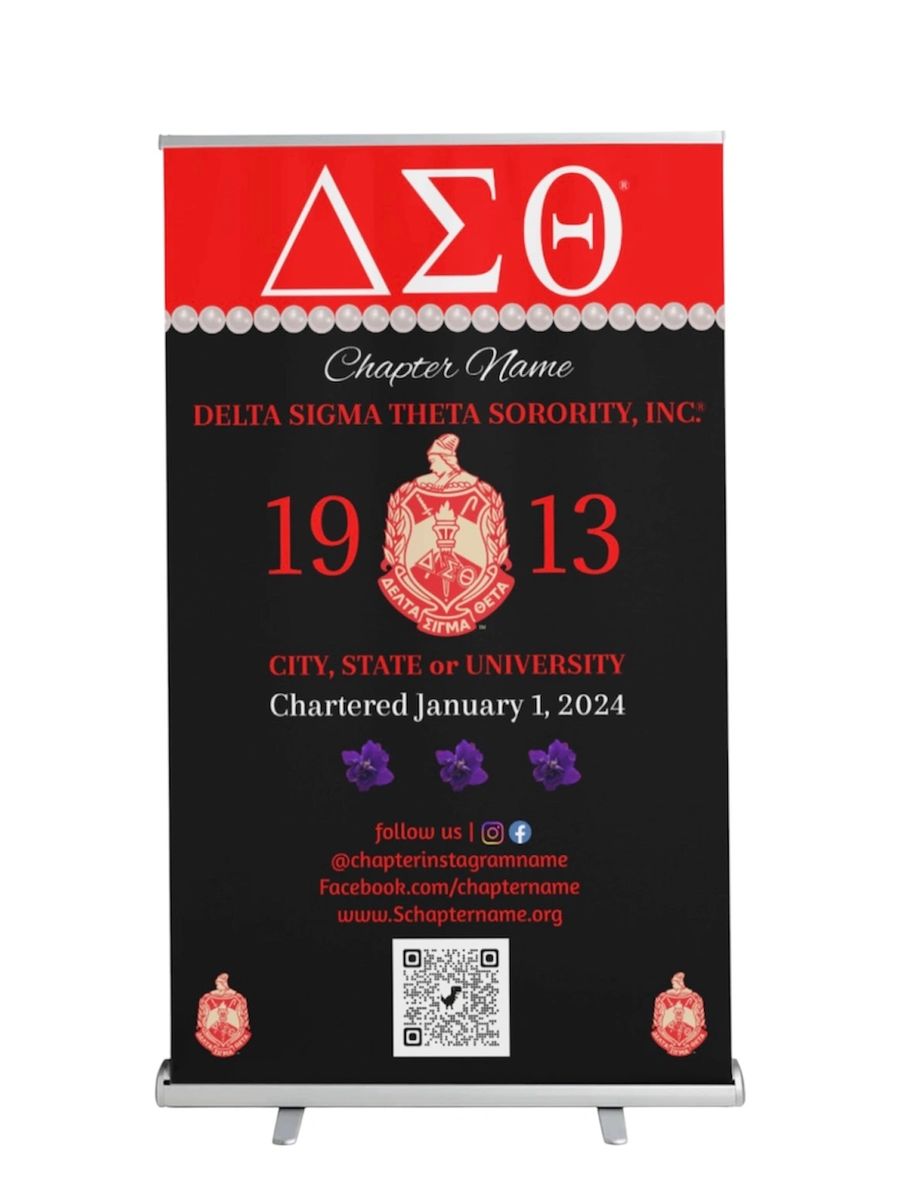 Delta Sigma Theta Retractable Banner (Black)