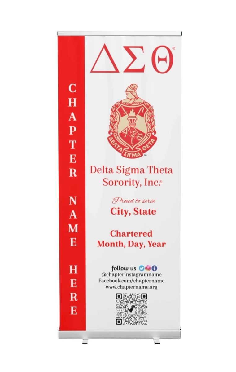 Delta Sigma Theta Retractable Banner (Red Side)